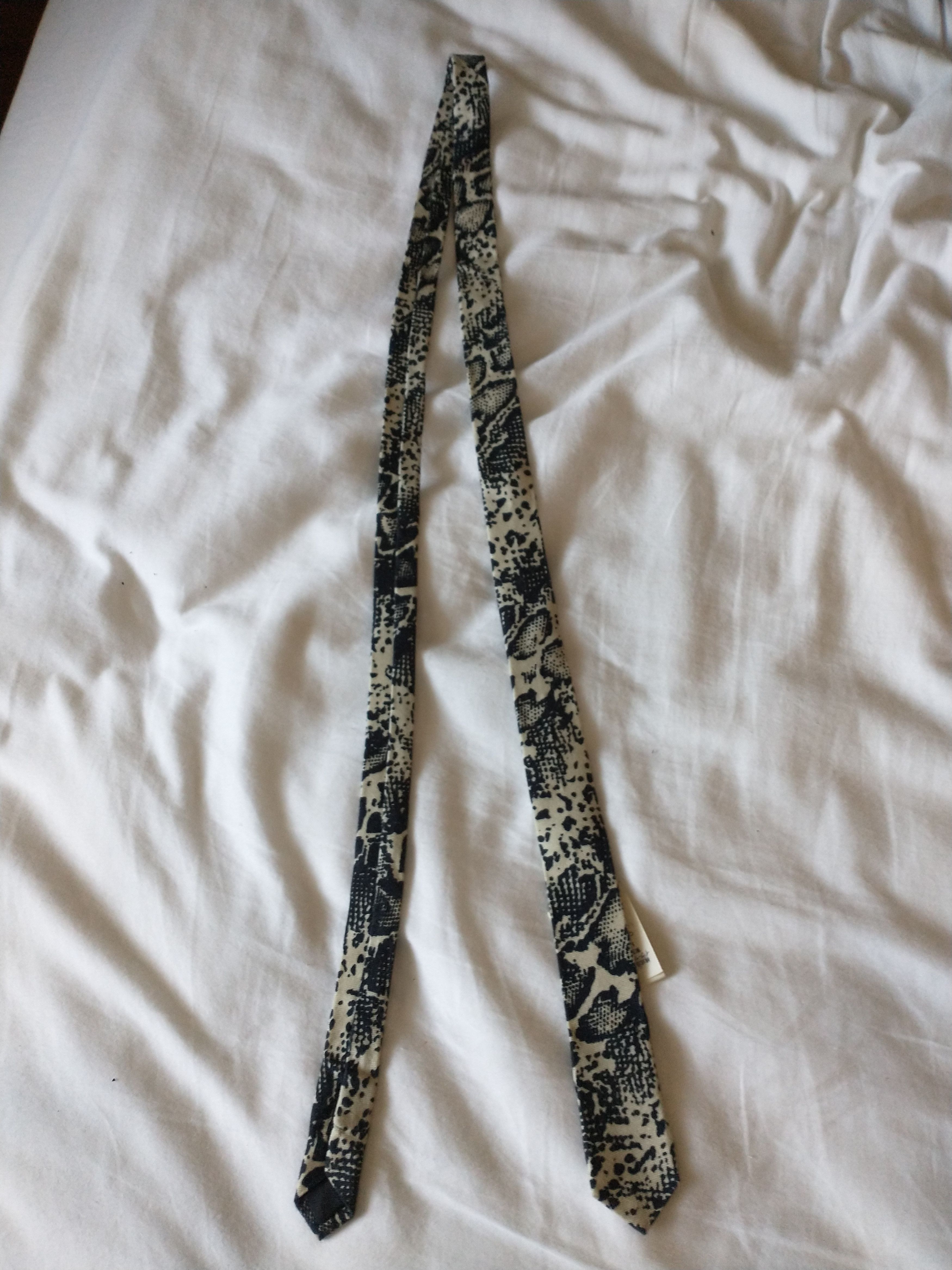 Saint Laurent Paris FW16 Snakeskin Python Print Necktie | Grailed
