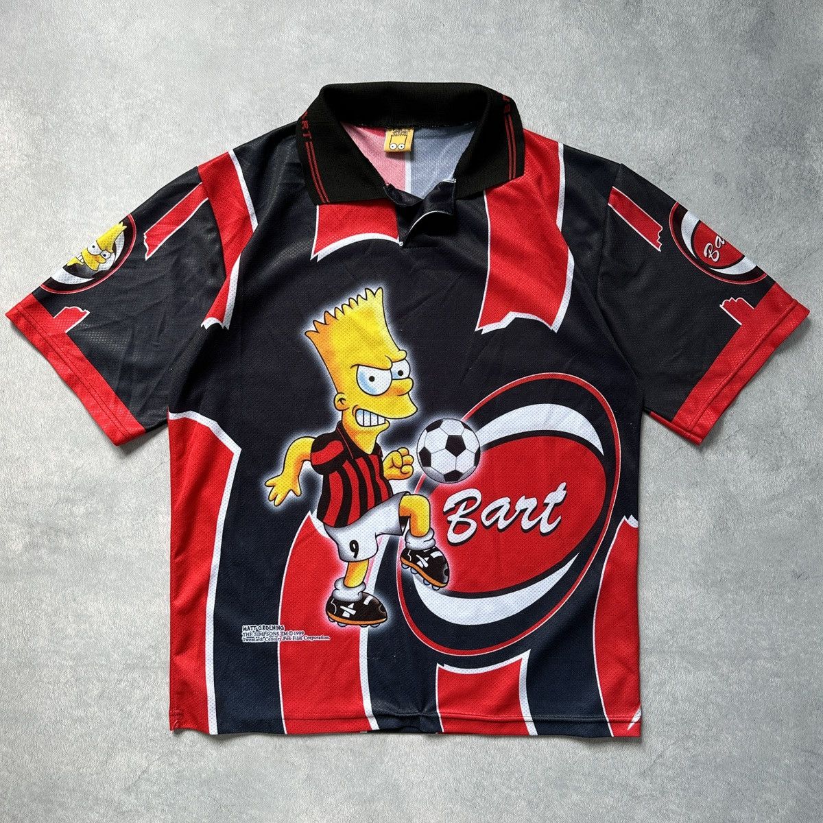 Soccer Jersey × The Simpsons × Vintage Vintage 1999 Bart Simpson AC ...