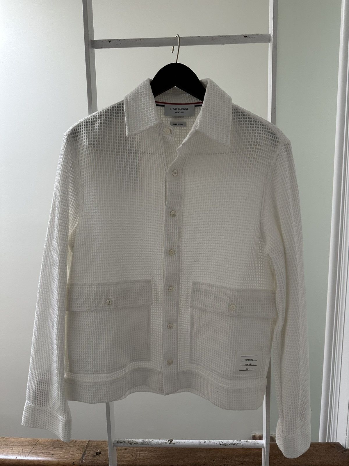 Thom Browne SAMPLE FW23 Waffle Shirt Jacket | Grailed