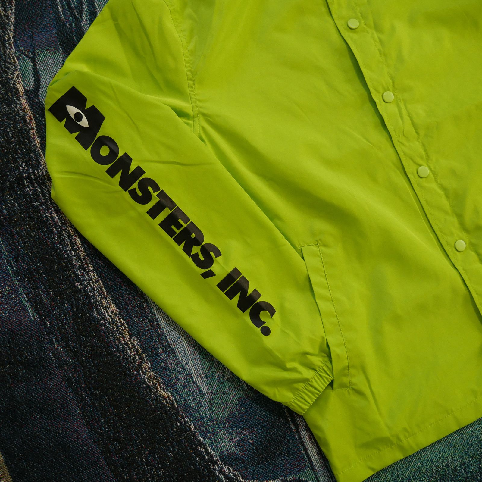Neff Disney Monsters Inc. Coach Jacket Mike Wazowski Windbreaker | Grailed