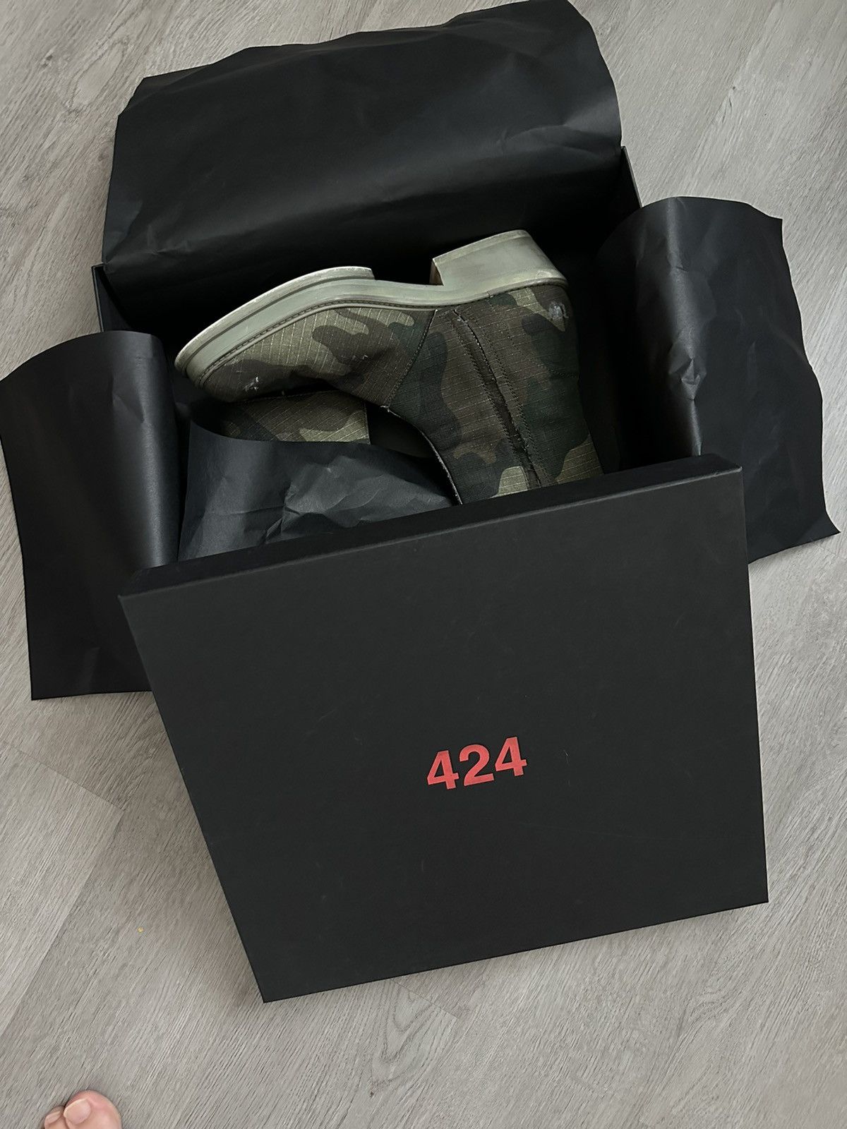 424 424 west coast camo boot | Grailed