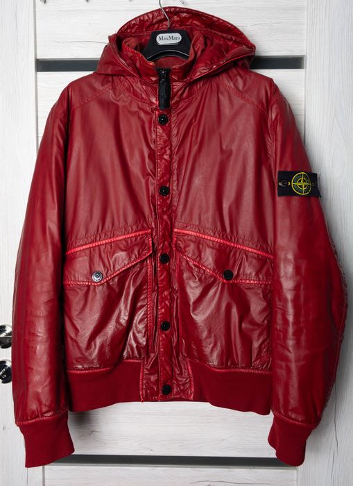 Stone Island Stone Island Mussola Gommata red jacket | Grailed