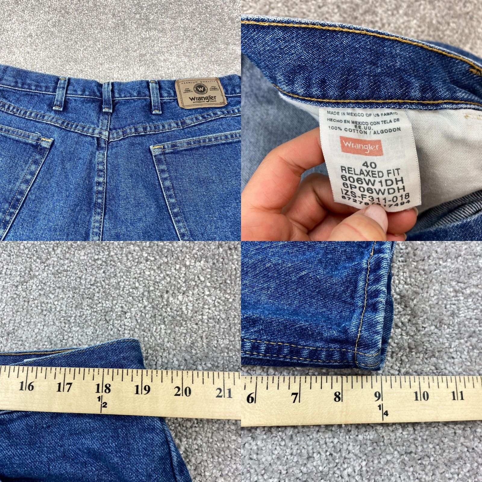 Wrangler Wrangler Relaxed Fit Bermuda Denim Jeans Men's Size 40X9 Blue ...