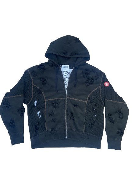 Cav Empt CAV EMPT PLAGUE RIB CUT HOODY BLACK | Grailed