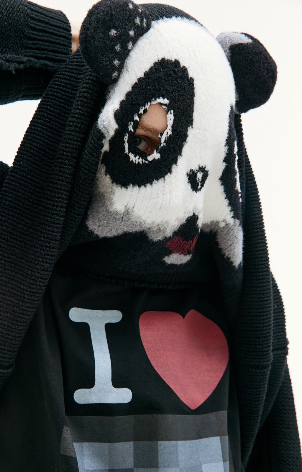 Doublet × Japanese Brand BNWT Doublet Panda intarsia mask knitted ...