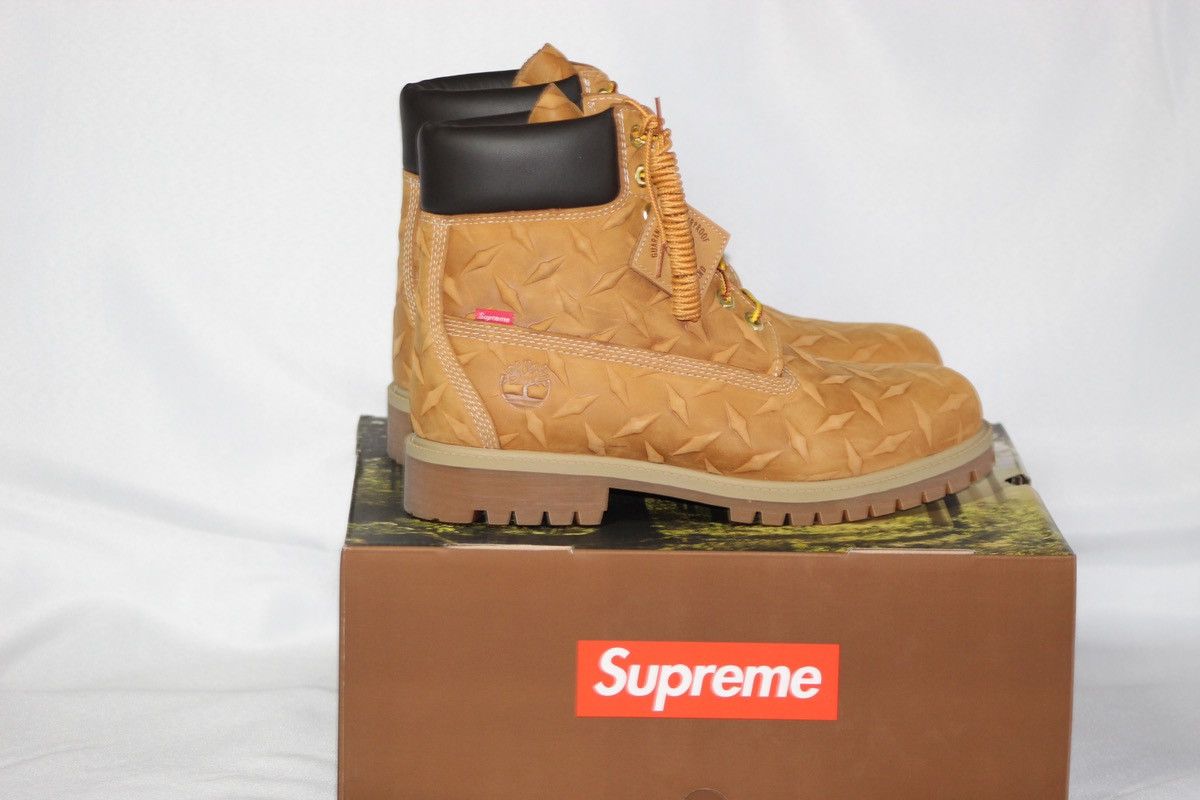 Supreme × Timberland Supreme x Timberland Diamond Plate boots | Grailed