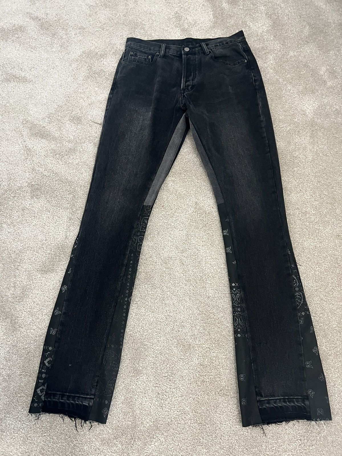 Mnml Streetwear Vintage Mnml Flare Jeans Grailed