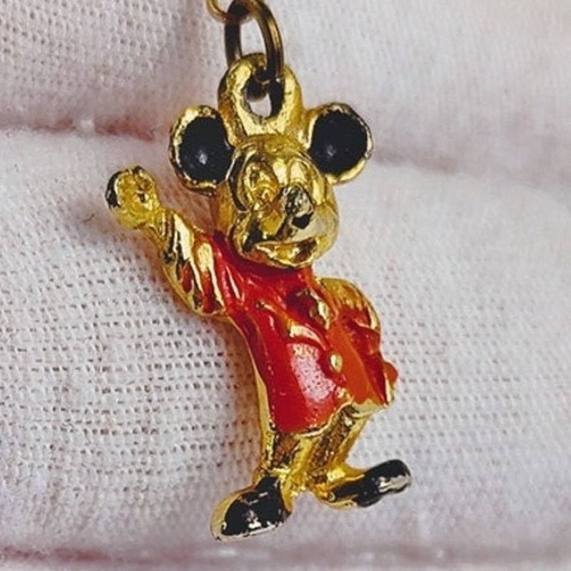 Disney Walt Disney Productions Mickey Mouse Necklace Gold Vintage | Grailed