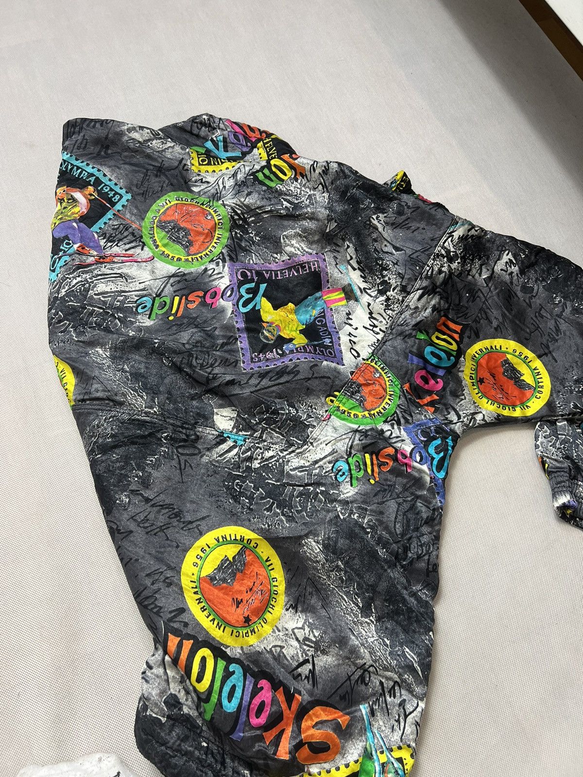 Vintage Jacket Benger Skeleton Skis Vintage 90’s engadin olympia | Grailed