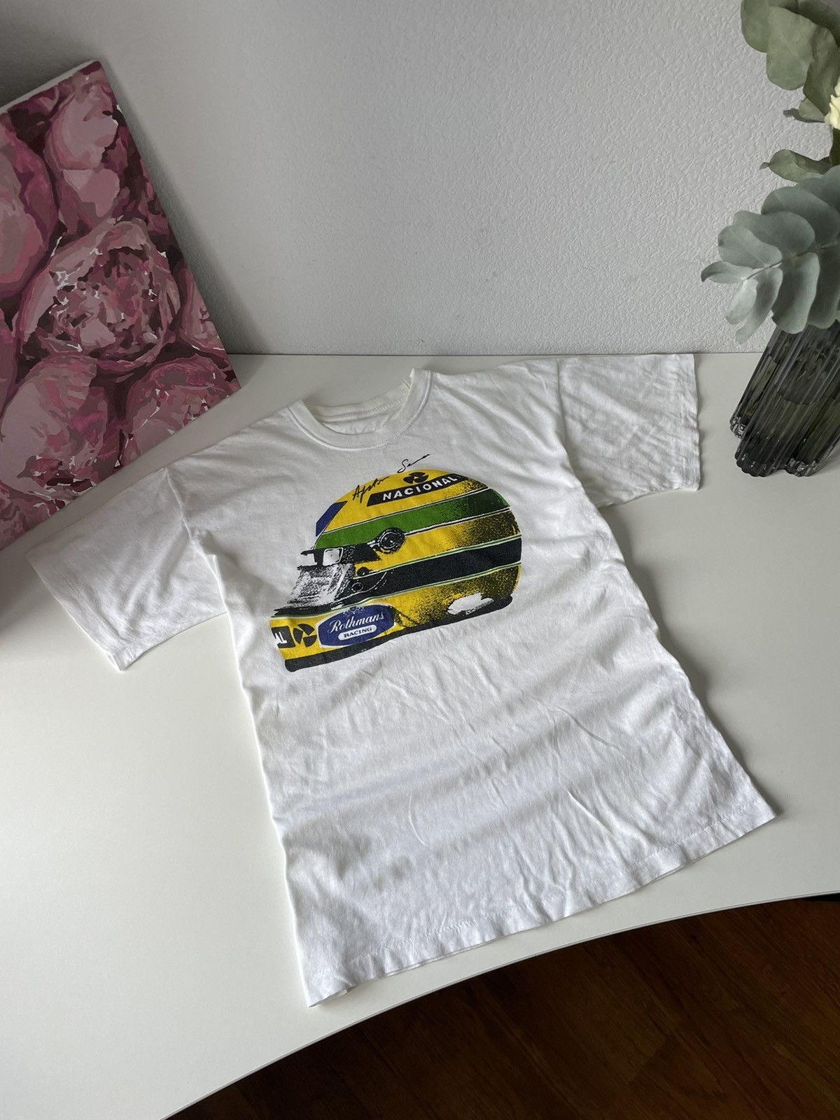 Formula 1 × Racing × Vintage Ayrton Senna Helmet 90’s Rothmans Racing ...