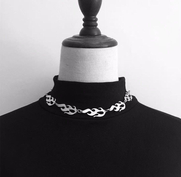 Chain × Chain Gang × Cuban Link Chain Custom Flame Chain Flame Link ...