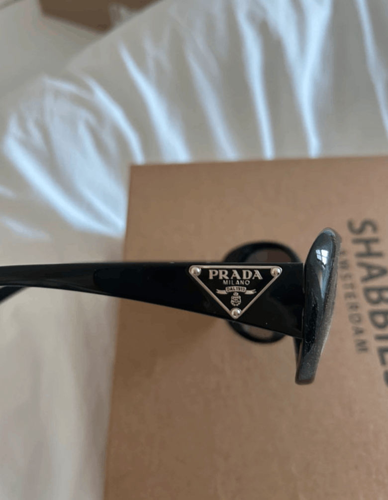 Prada × Vintage PRADA Sunglasses Wrap Shield Mask Symbole Sport Red Tab ...