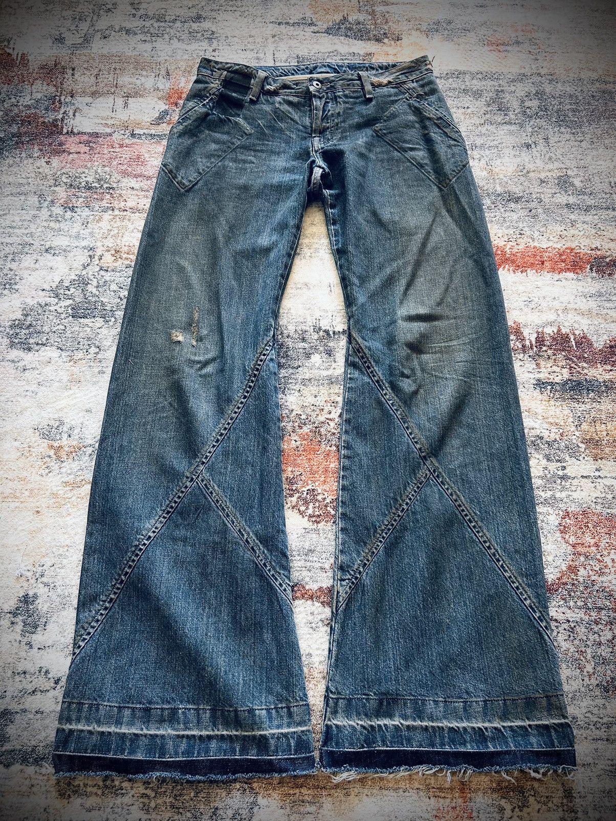 Rick Owens × Rick Owens Drkshdw Rick Owens Slab Spiral Jeans Grailed 0933