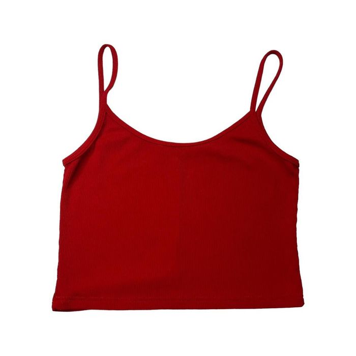 Brandy Melville Brandy Melville Red Tank Top Basic Crop Top Spaghetti Strap | Grailed