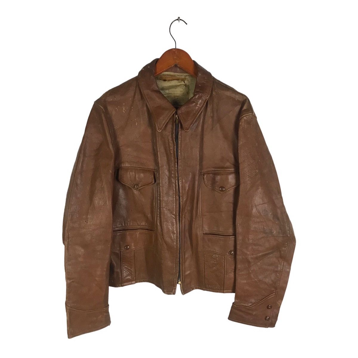 Vintage 🔥Rare🔥True Vintage 40”s WWII Leather Jacket | Grailed