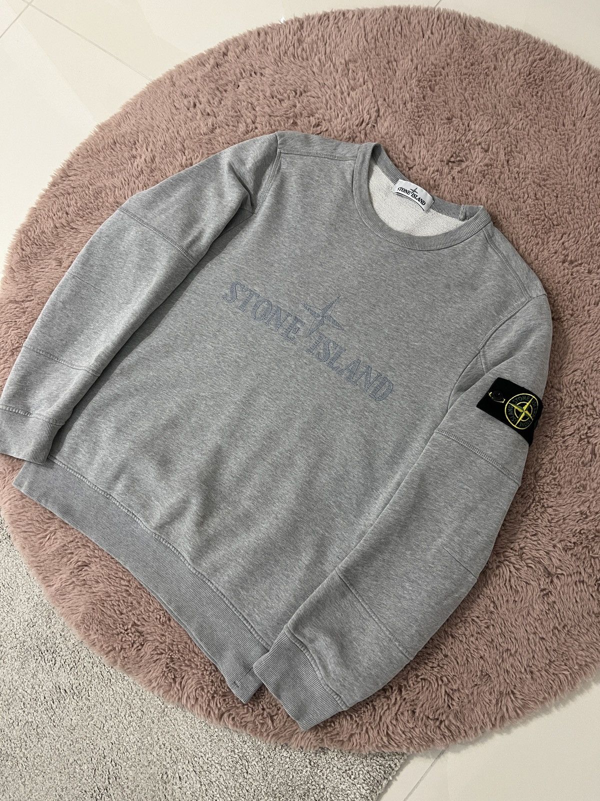 Stone Island Stone Island big embroidered logo sweatshirt (S) | Grailed