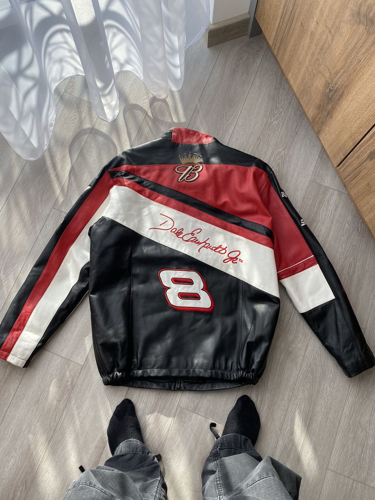 Vintage Dale Earnhardt Jr. Budweiser Leather Racing Jacket | Grailed
