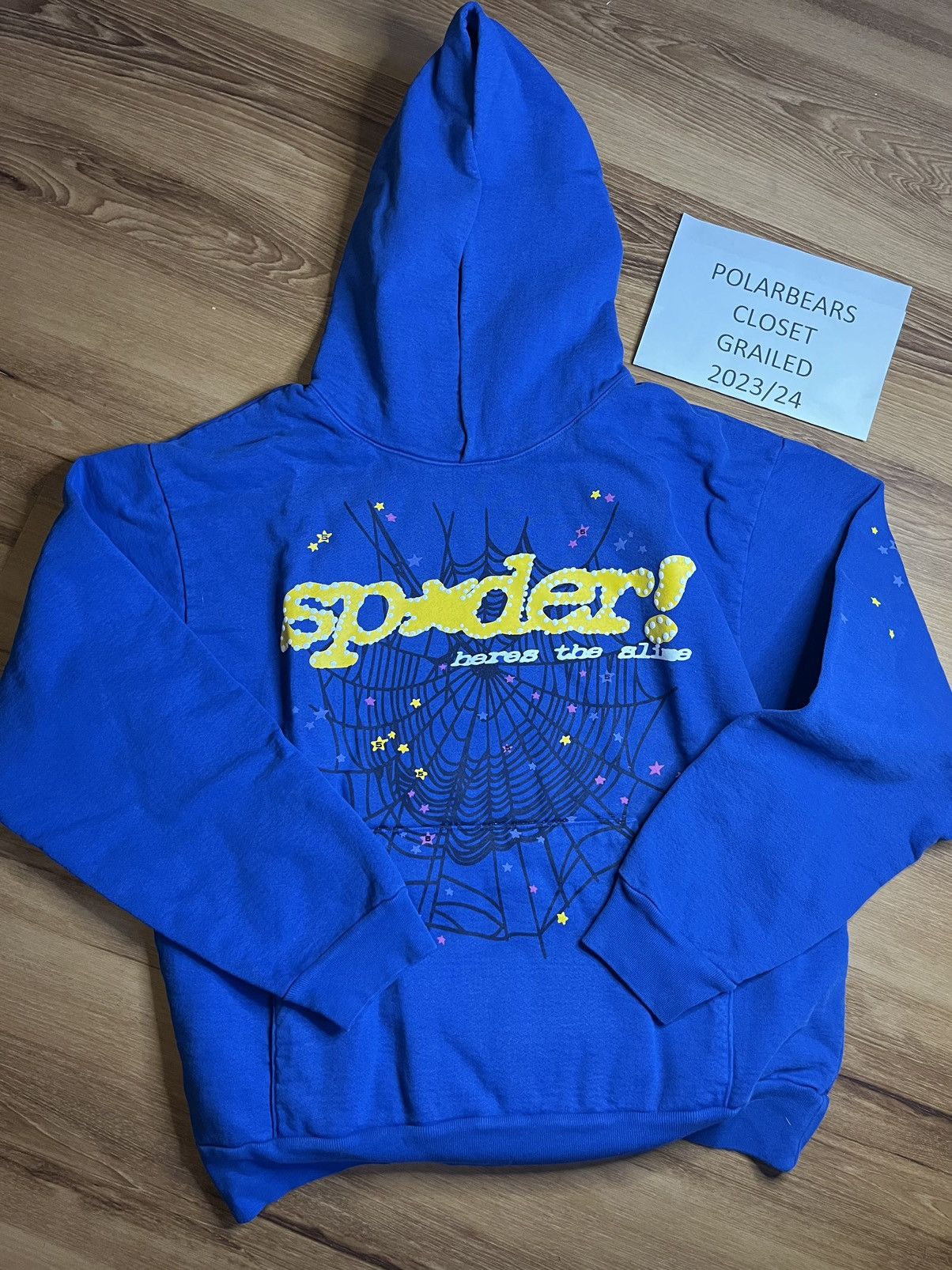 Spider Worldwide Spider Worldwide Sp5der TC Hoodie Blue | Grailed