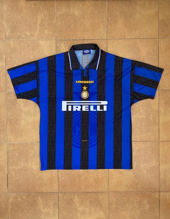 Vintage Umbro Inter Milan 1996/1997 Home Kit Rare Soccer Jersey XL ... Vintage Umbro Inter Milan 1996/1997 Home Kit Rare Soccer Jersey XL ...