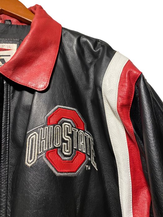 Vintage Vintage Ohio State Buckeyes Leather Bomber Letterman Jacket ...
