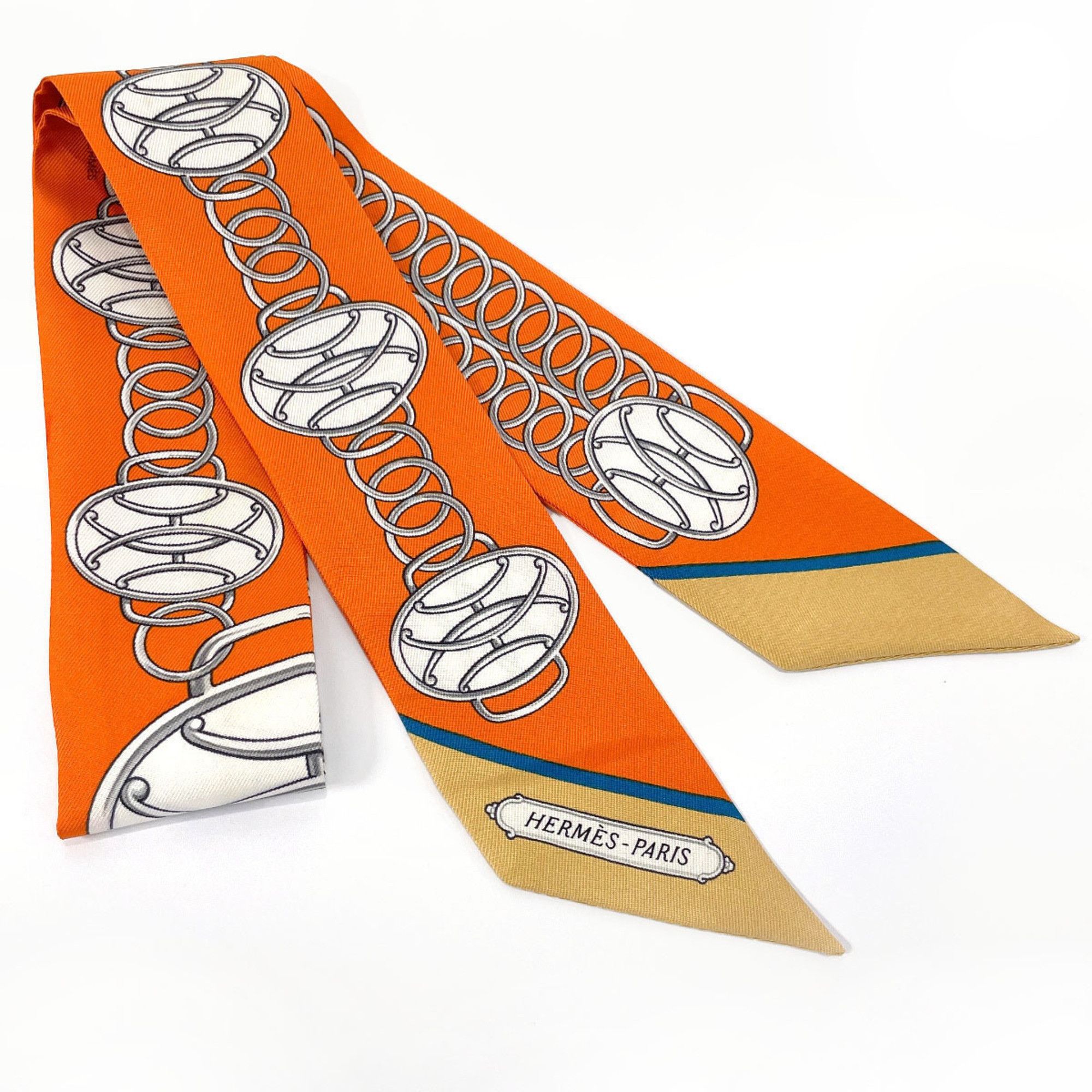 Hermes Hermes LIFT PROFILE Twilly Scarf Silk HERMES Ladies Orange | Grailed