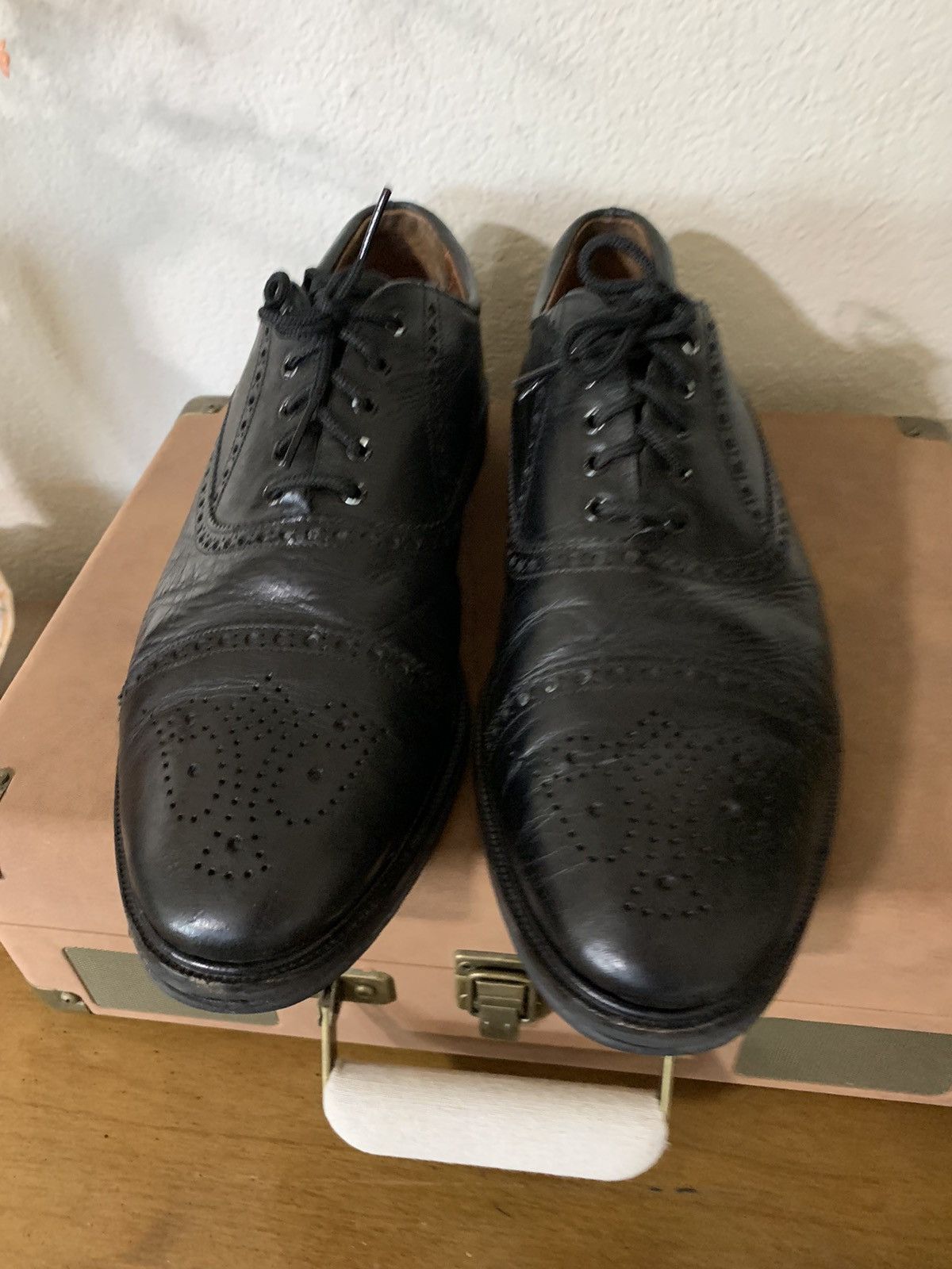 Bruno Magli Lucca model perforated Cap toe leather dress shoe | Grailed