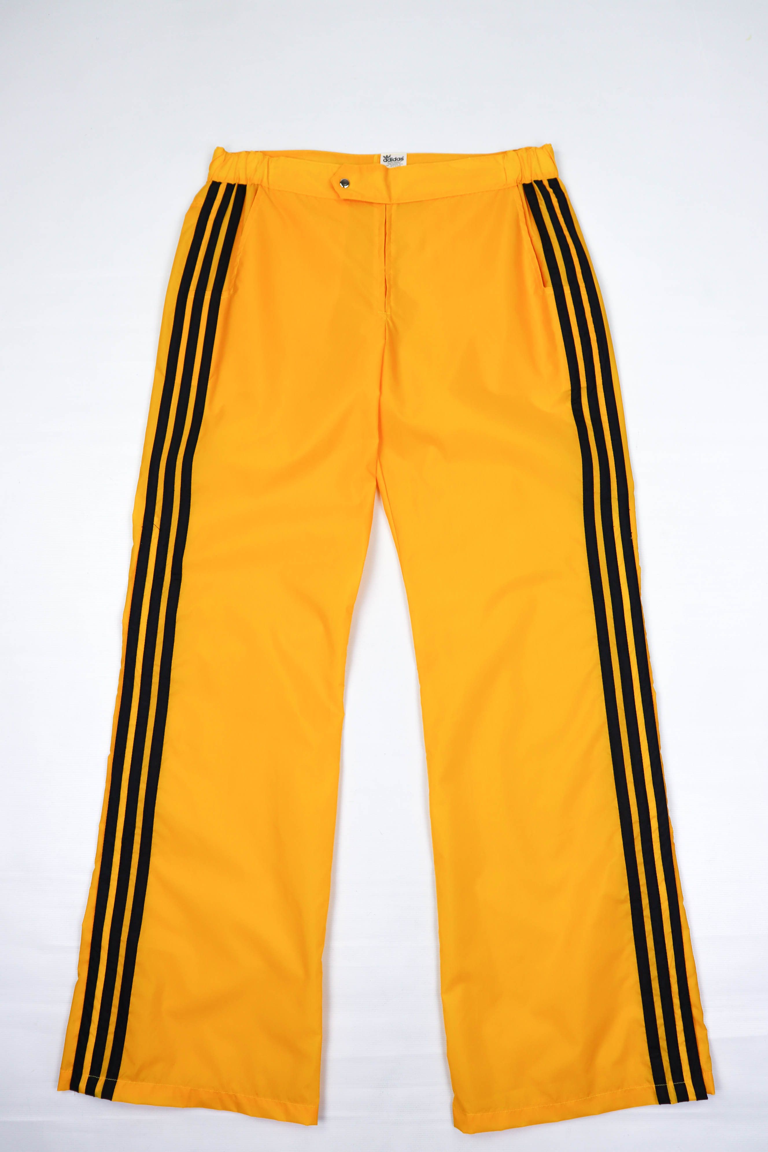 Adidas × Vintage Adidas Vintage 80s 3 Stripes Slight Flared Nylon Track ...