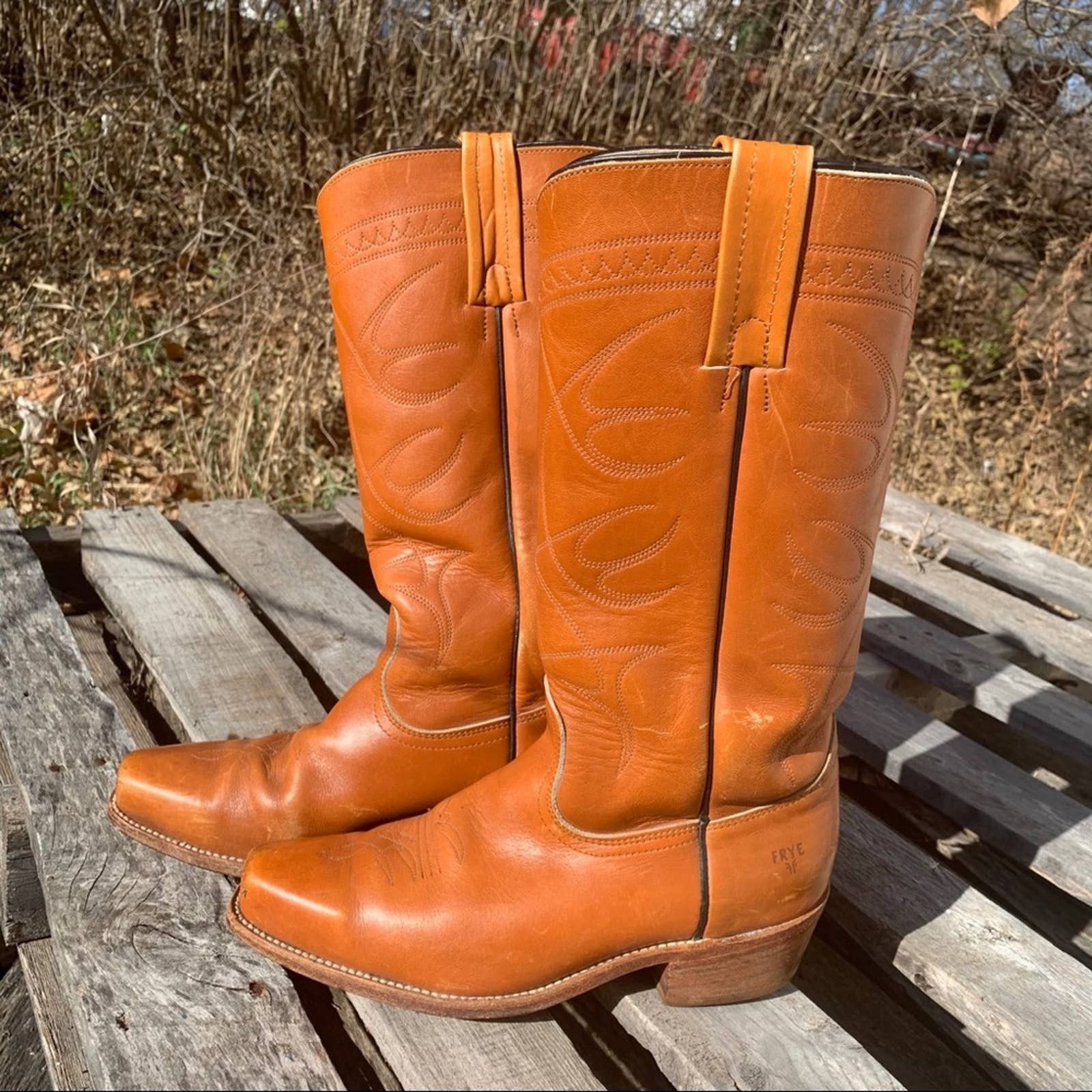 Frye Vintage Frye western style square toe campus boots | Grailed