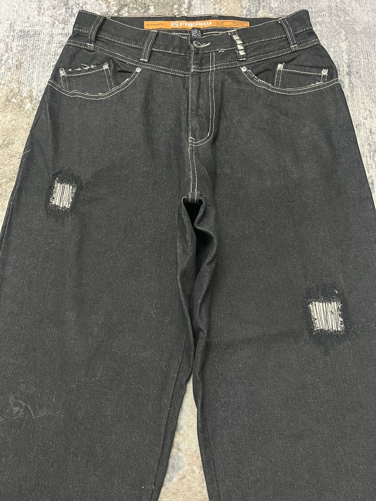 If Six Was Nine Freaky Massive Baggy Jeans Spike Pocket Embroidered ...