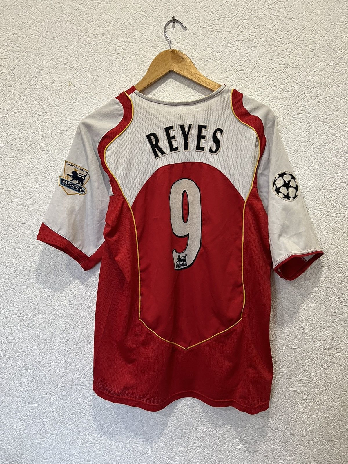 Nike × Vintage REYES Nike Arsenal 2005/2006 Home Kit Soccer Jersey ...
