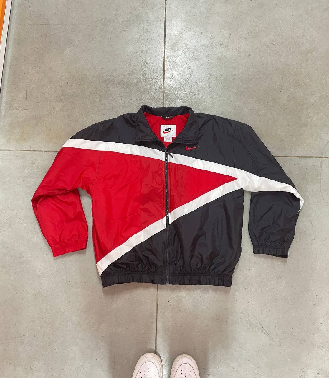 Nike 90's Vintage Nike Jacket Big Swoosh Logo Rare Design | Grailed