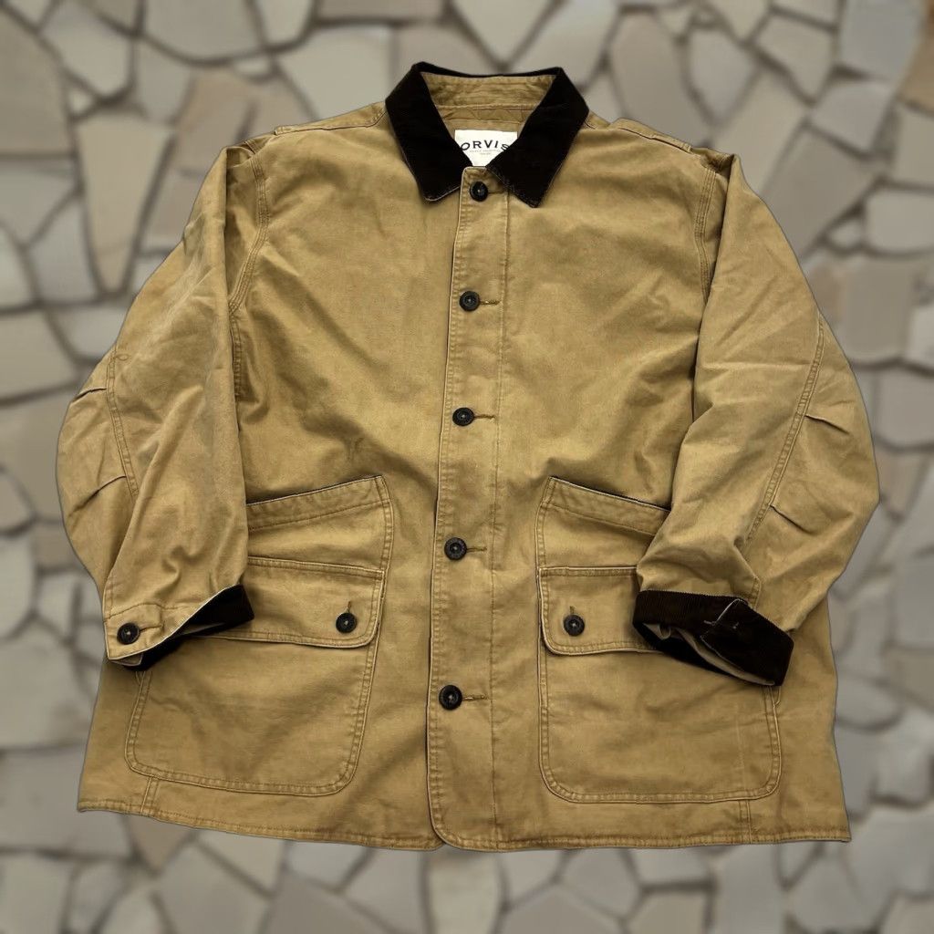 Orvis VINTAGE Orvis Jacket Mens 2XL Beigetone Barn Chore Coat Corduroy ...
