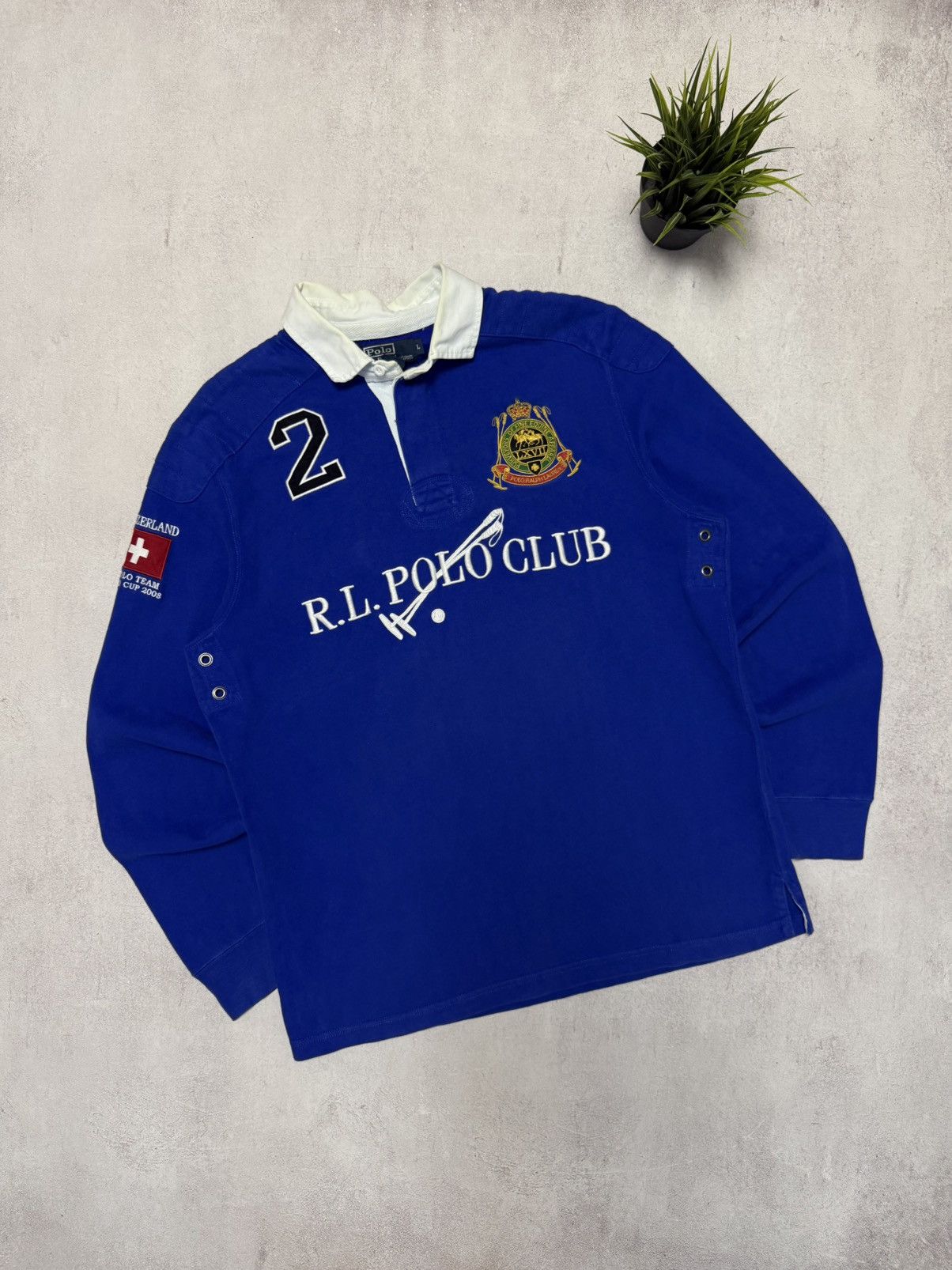Polo Ralph Lauren × Streetwear × Vintage Vintage Polo Ralph Lauren Rugby RL Polo Club Big Logo ...