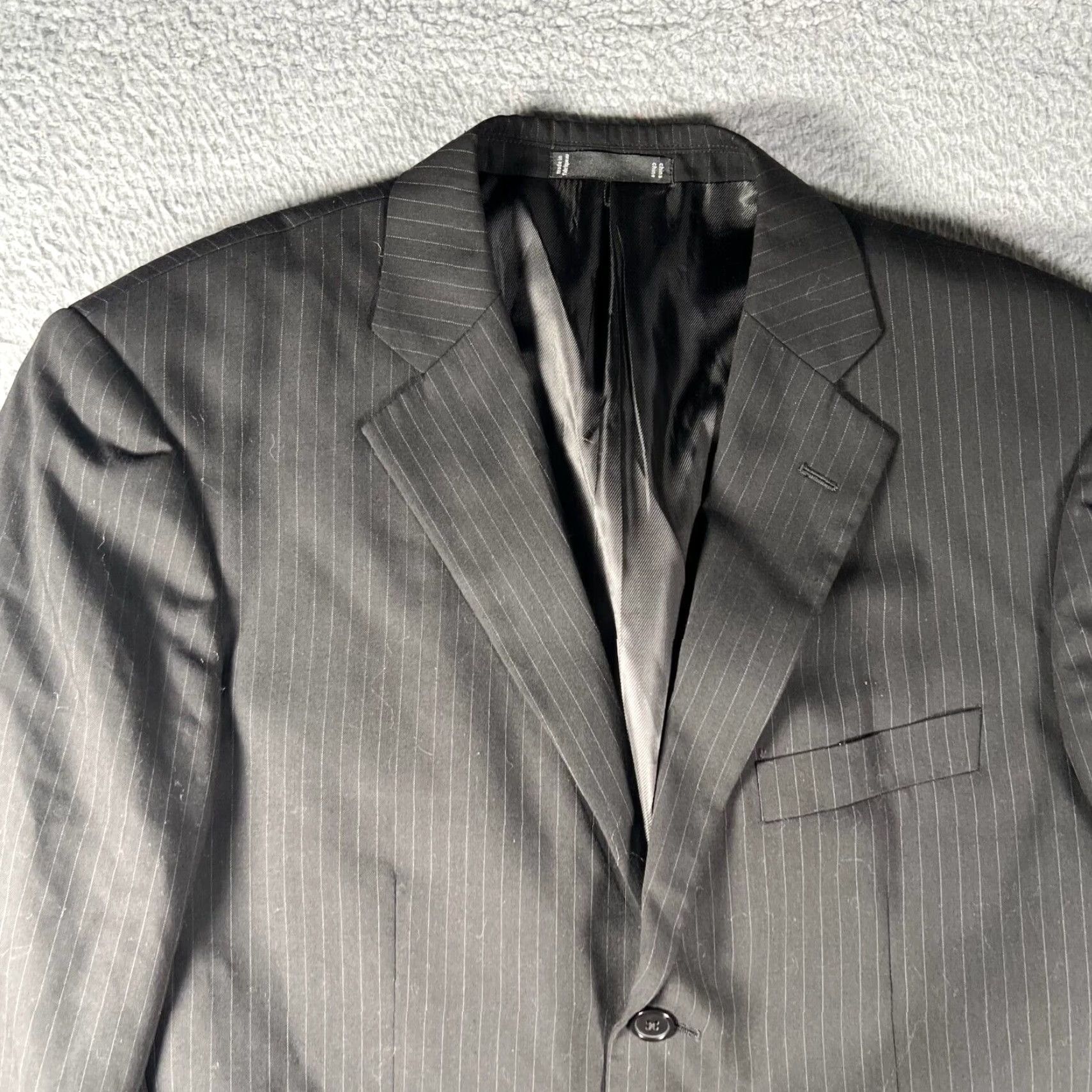 Vintage Mens Emanuel Suit Blazer Sport Coat 40L Extra Large Black ...