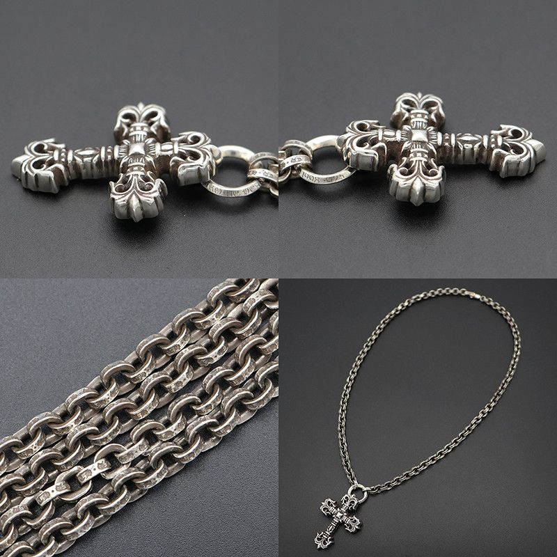 Chrome Hearts Chrome Hearts Filigree Cross Paper Chain Necklace - 20 ...