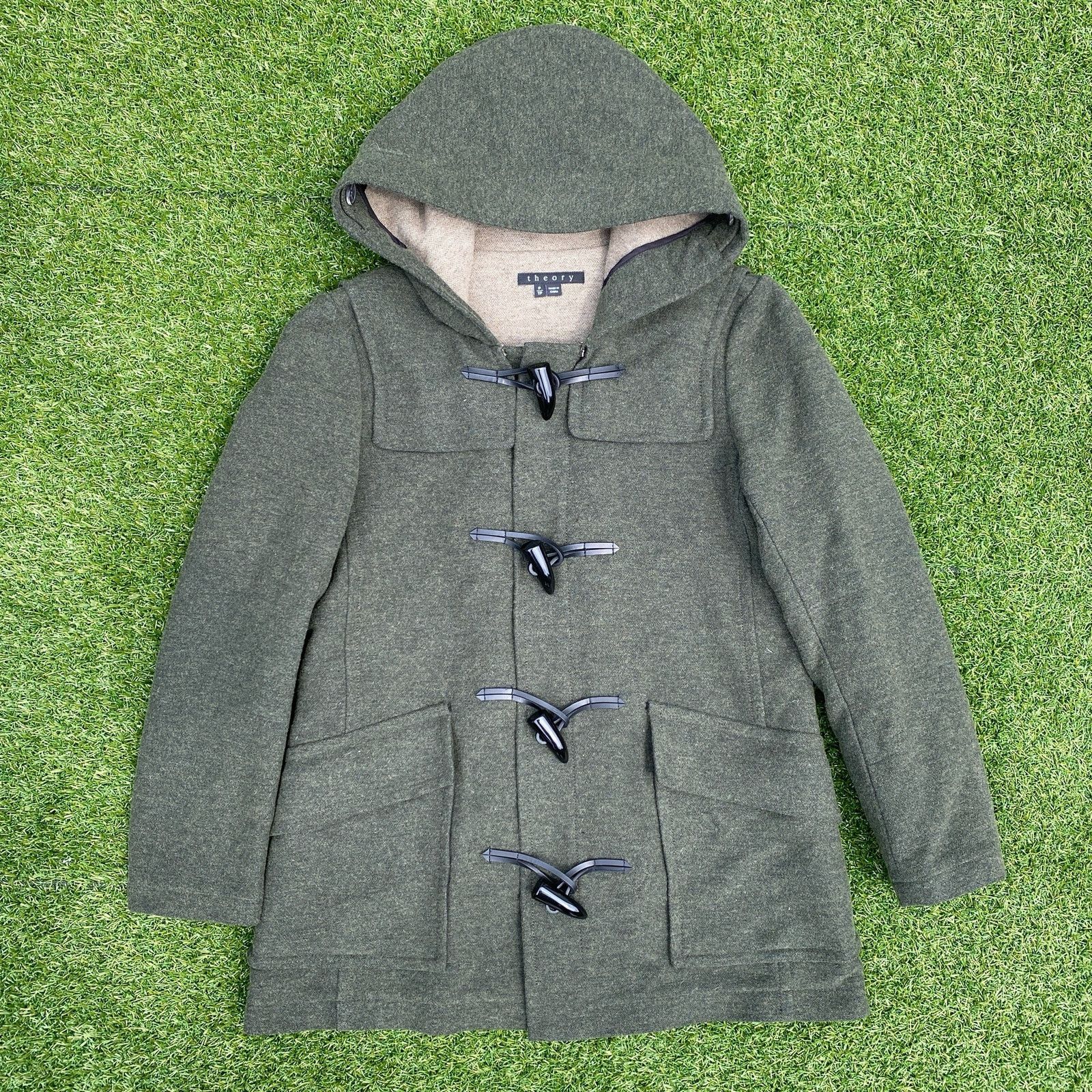 Theory Theory Women's Wool Blend Toggle Duffle Coat | Grailed