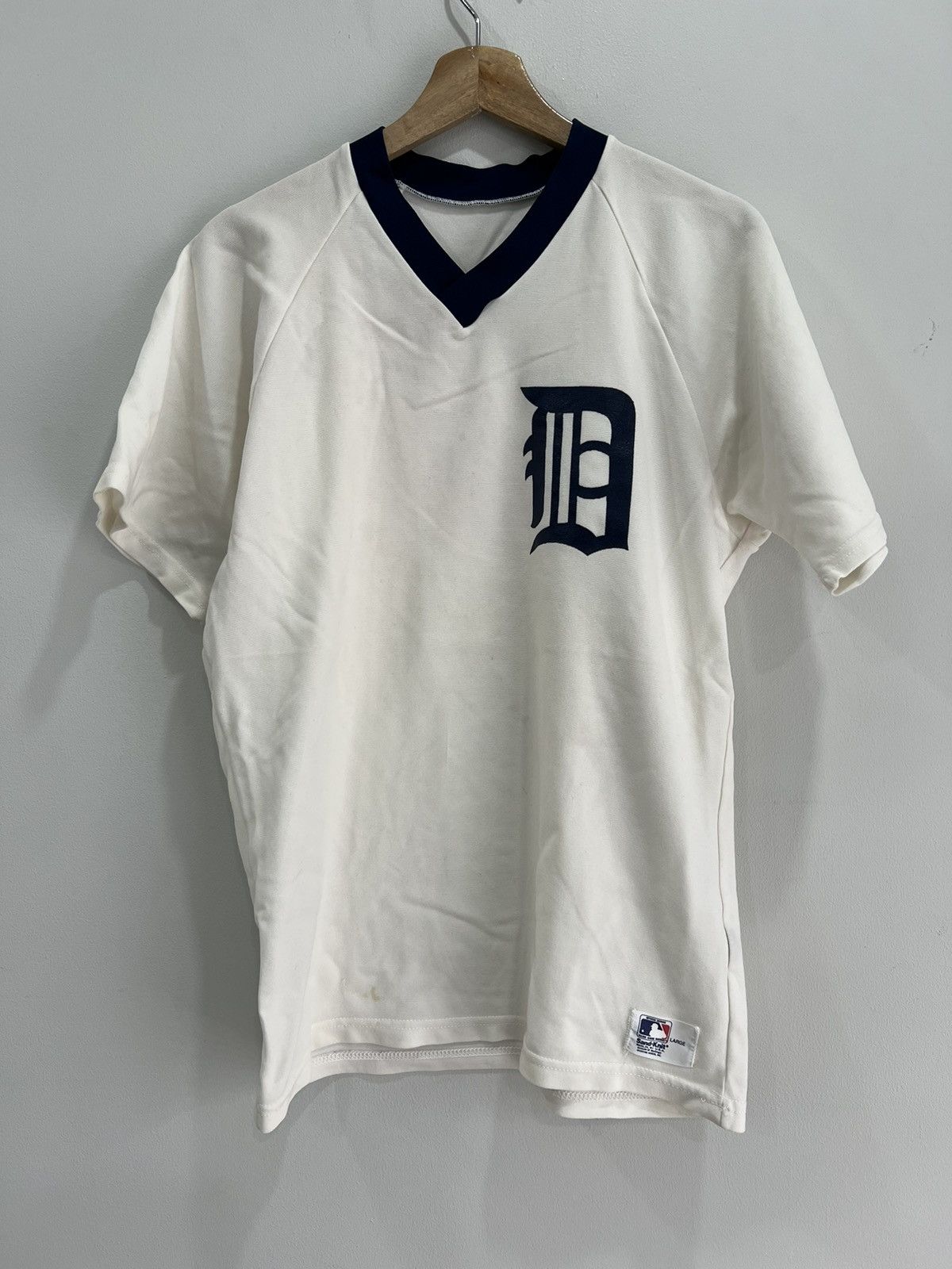 Vintage Vintage Detroit Tigers Sand Knit Jersey Shirt | Grailed