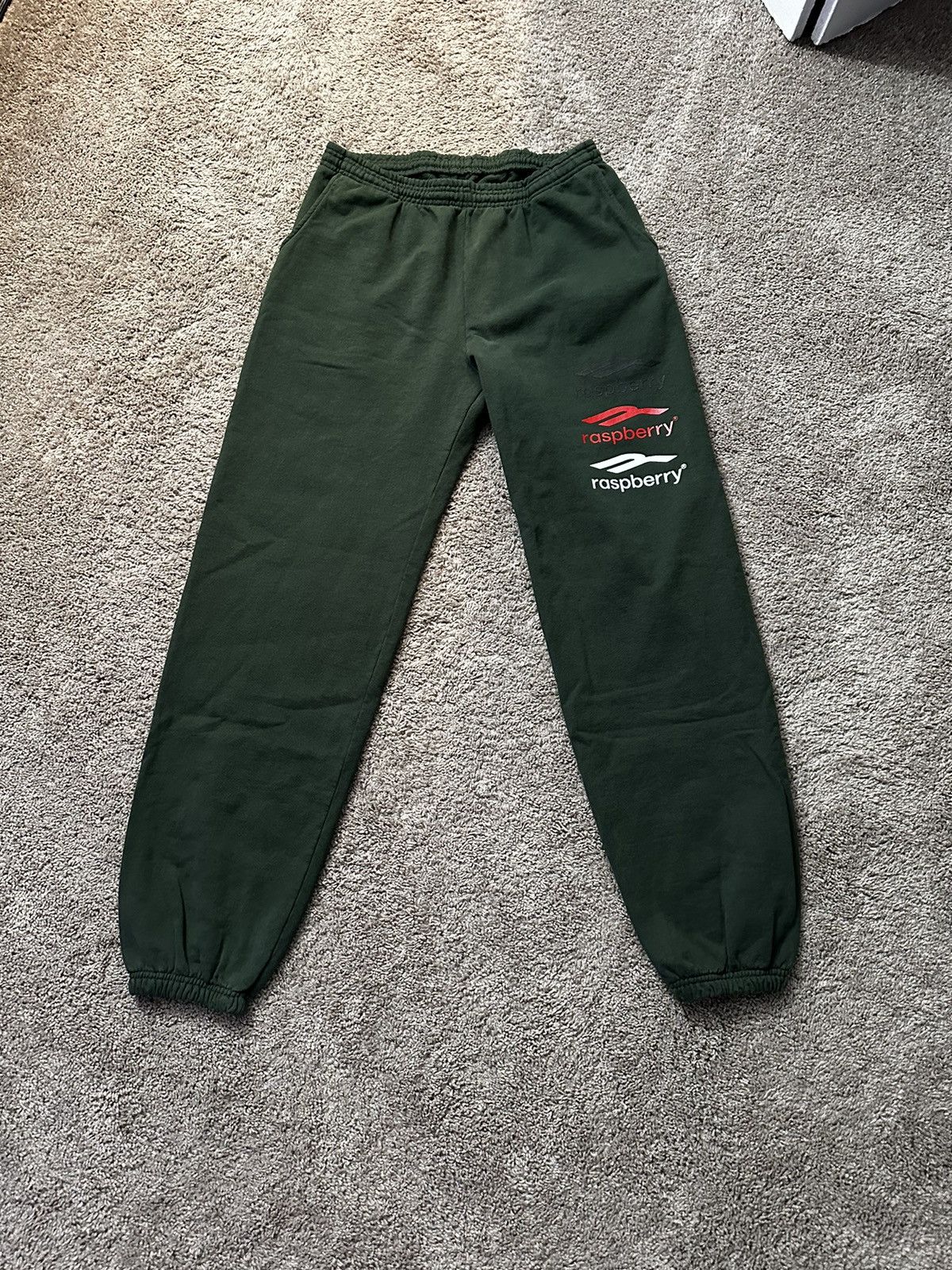 Streetwear × Vintage Gvgallery Raspberry Triple logo sweatpants | Grailed