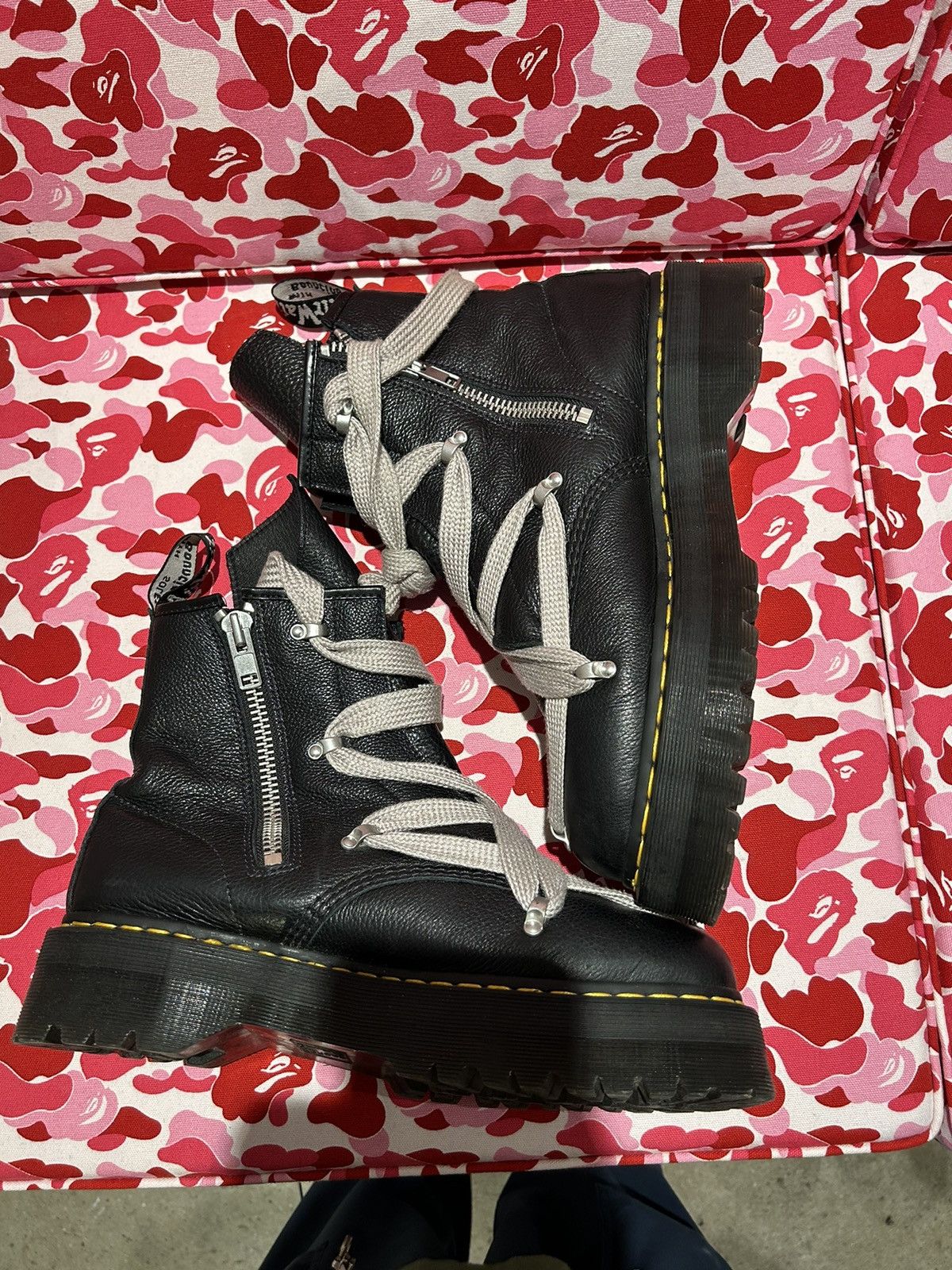 Dr. Martens × Rick Owens Rick Owens x Doc Marten pentagram lace collab ...