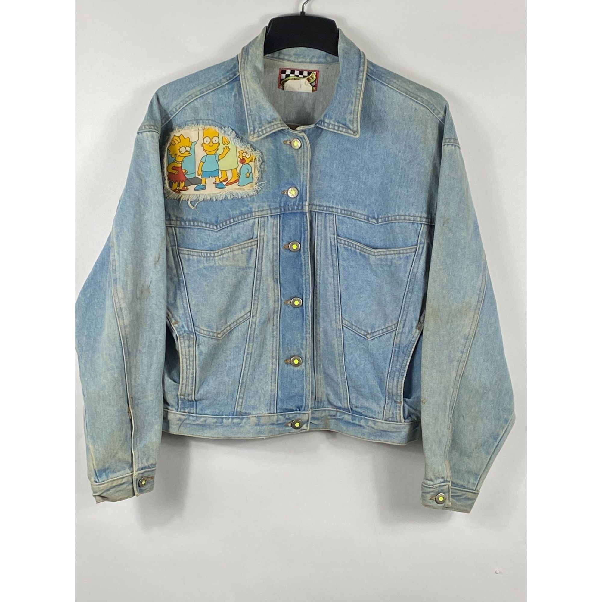 Vintage Vintage Stick Shift The Simpsons Denim Jacket Blue Women's S ...