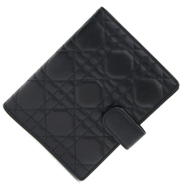 Dior CHRISTIAN DIOR Dior Notebook Cover Cannage Black Leather Ladies ...