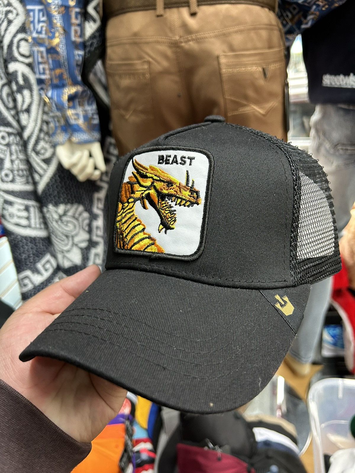 Streetwear × Vintage The Beast Adjustable Mesh Back Hat | Grailed