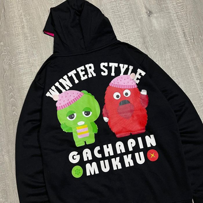 Vintage Gachapin x mukku fujitv 2013 ziphoodie | Grailed