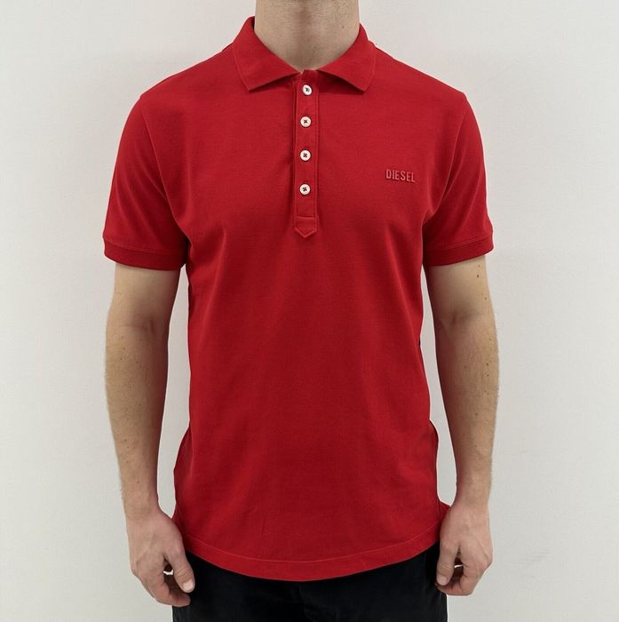 Diesel DIESEL MENS RED SHIRT POLO | Grailed