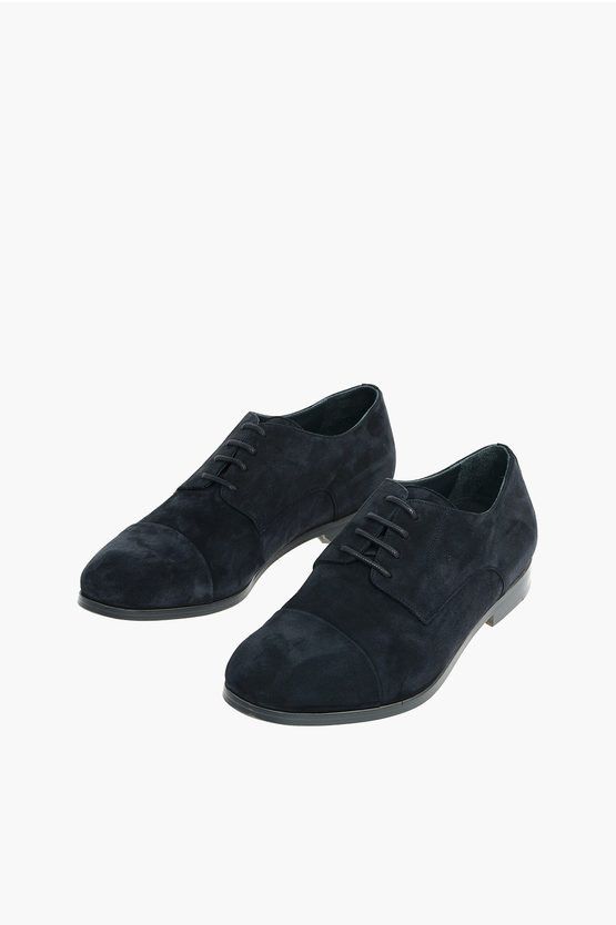 Corneliani Suede Derby Shoes With Leather Sole | Grailed