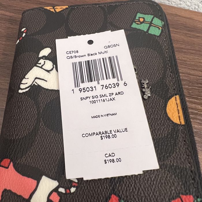 Coach Coach X Peanuts Small Zip Around Wallet With Snoopy | Grailed