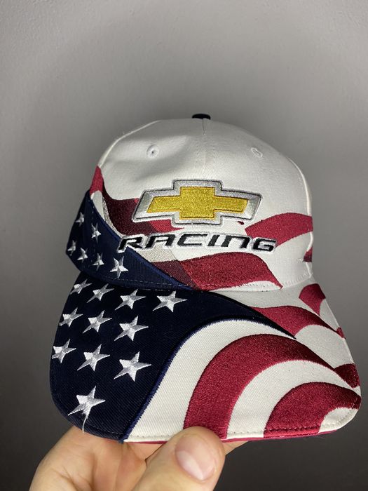 Vintage Vintage Racing Chevrolet Cap USA Flag 🇺🇸🇺🇸🧢90 Moto style | Grailed