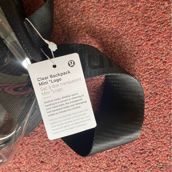 Lululemon NWT Clear Backpack Mini 10L *Logo | Grailed
