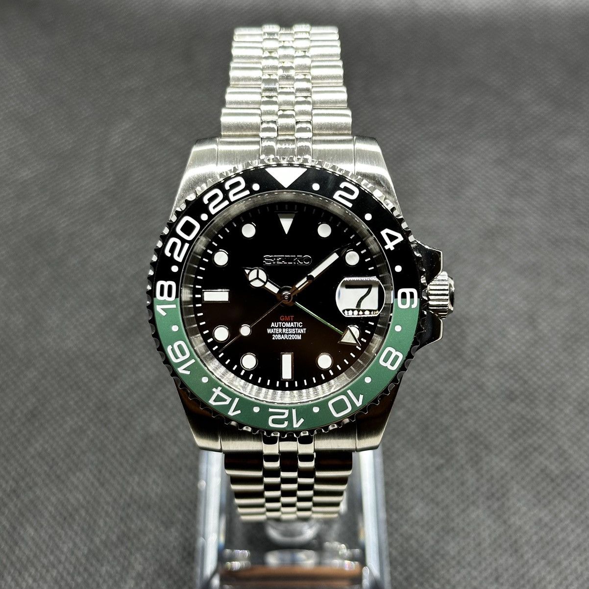 Custom Seiko Mod “Sprite” GMT Dive Watch | Grailed
