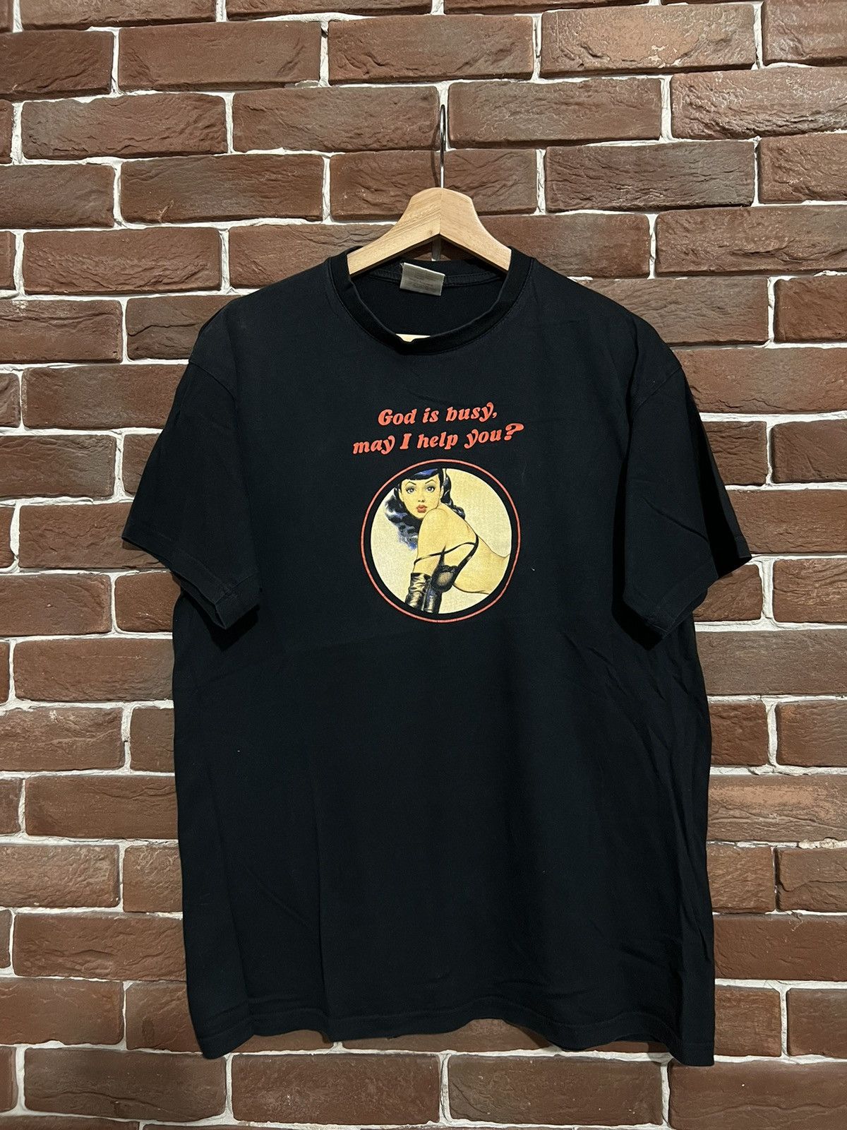 Streetwear × Vintage Vintage Sexy Model Pin Up Betty Page God Is Busy ...